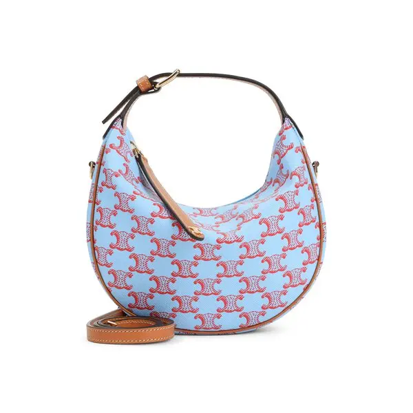 Celine Triomphe Canvas Teen Lulu Shoulder Bag - Blue
