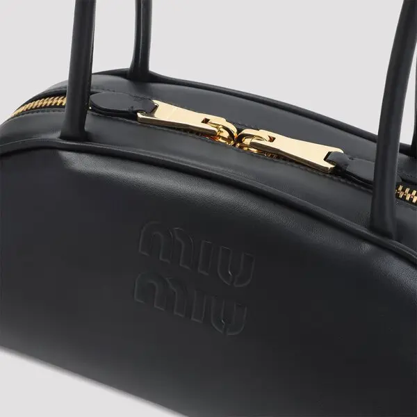 Miu Miu Medium Beau Bag In Leather - Black