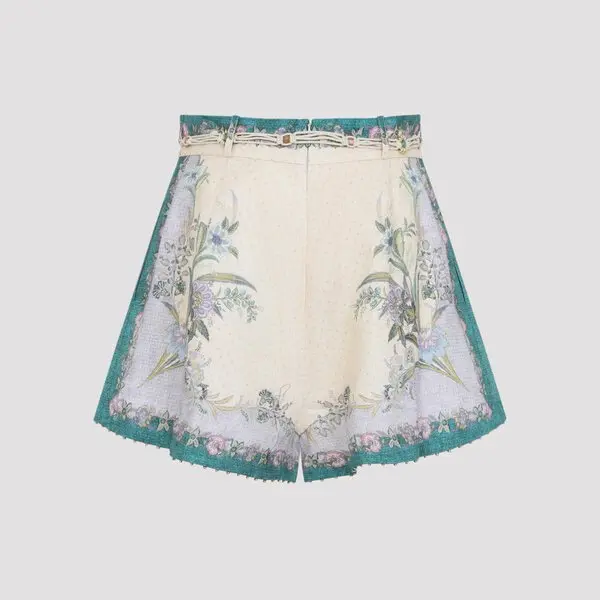 Zimmermann Indra Tuck Shorts - Multicolor
