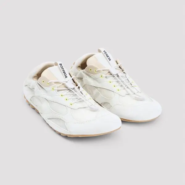 Bottega Veneta Orbit Flash Suede Sneakers - White