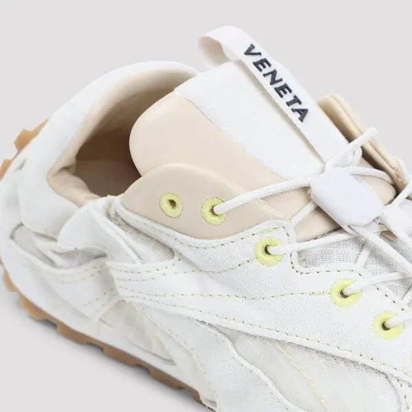 Bottega Veneta Orbit Flash Suede Sneakers - White
