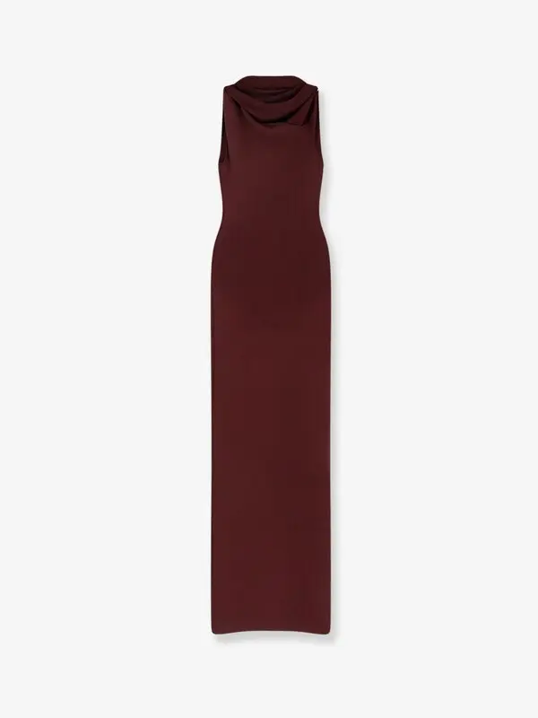 SELF-PORTRAIT Draped Knitted Long Dress
