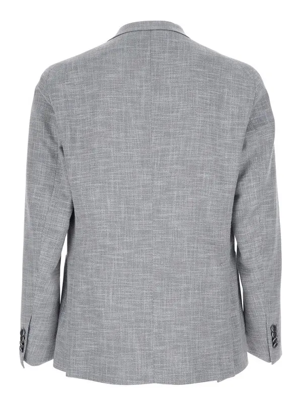 Tagliatore Single-breasted Jacket With Notched Lapel - Gray