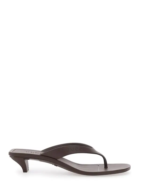 Gucci Neo Thong Rubber Heeled Sandal - Multicolor