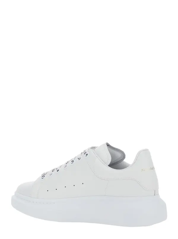 Alexander McQueen Low Top Leather Sneakers With Logo Detailing