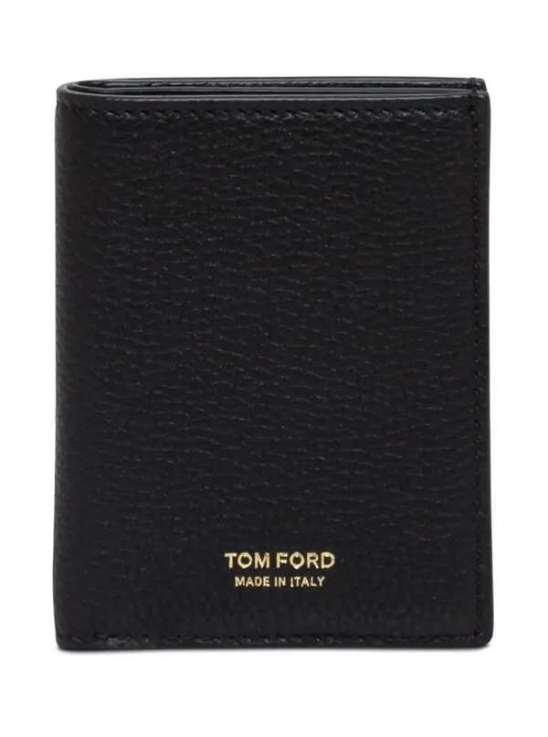 TOM FORD Card Holder With Logo Lettering Embossed On The Front In Grained Leather For - Multicolor