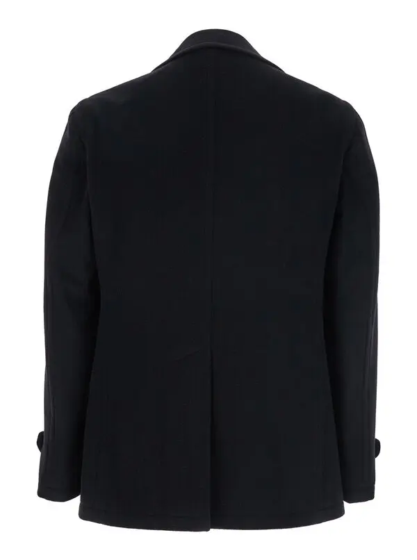 Tagliatore Wool Coat With Button Closure