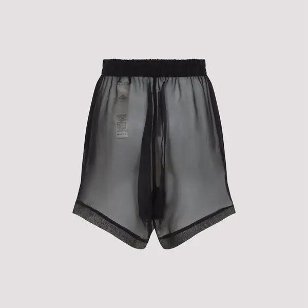 Rick Owens Silk Chiffon Drawstring Shorts
