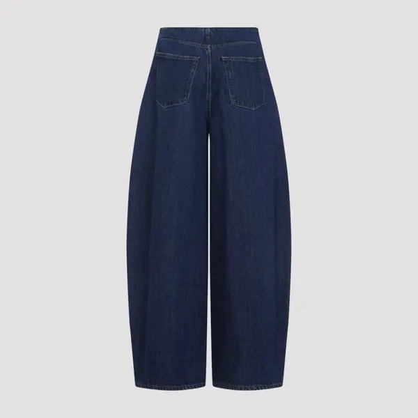 JIL SANDER Medium Denim Wide Leg Pants - Blue