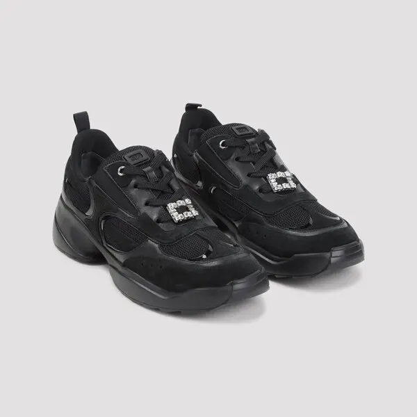 ROGER VIVIER Run Mini Strass Lace-up Sneakers