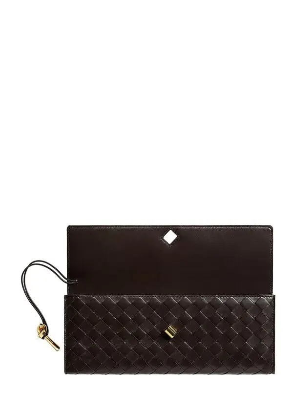 Bottega Veneta Andiamo Clutch In Woven Nappa