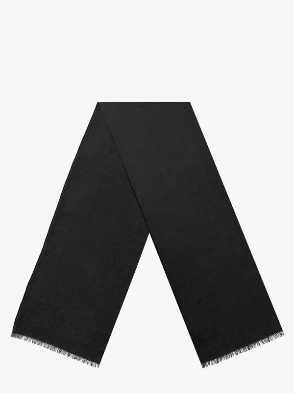 Gucci Wool And Silk Blend Scarf With Gg Motif - Multicolor
