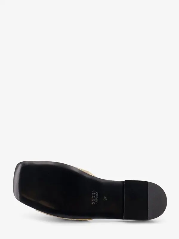 Gucci Gg Fabric Slide Sandals With Metal Logo