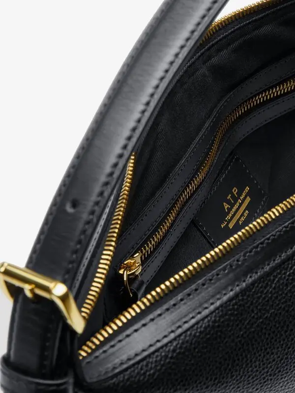 ATP ATELIER Castellare Leather Shoulder Bag - Black