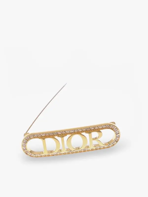 Dior Dio Evolution Brass Brooch With Crystals