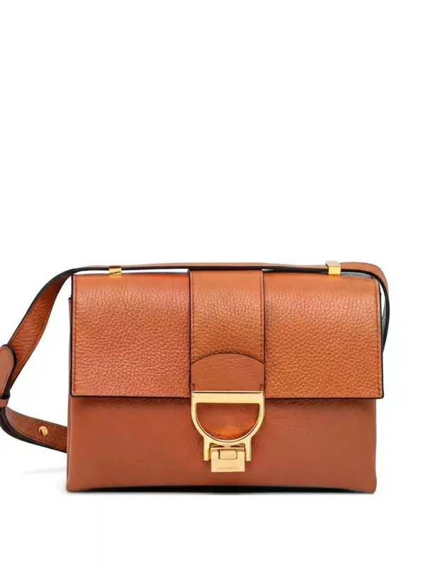 COCCINELLE Arlettis Grained-leather Crossbody Bag - Brown