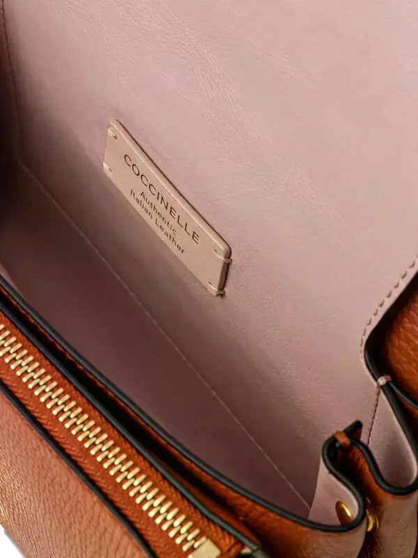 COCCINELLE Arlettis Grained-leather Crossbody Bag