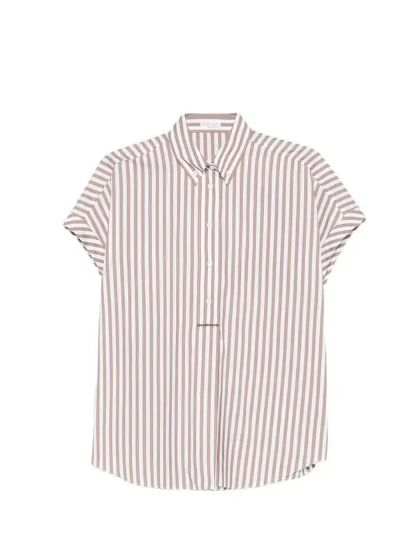 Brunello Cucinelli Embellished Collar Shirt - Multicolor