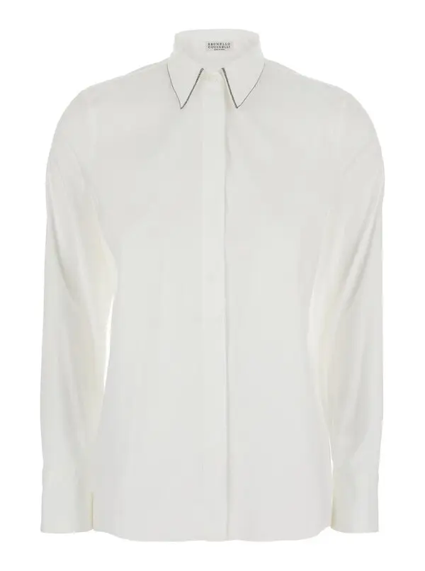 Brunello Cucinelli Embellished Collar Shirt - Multicolor