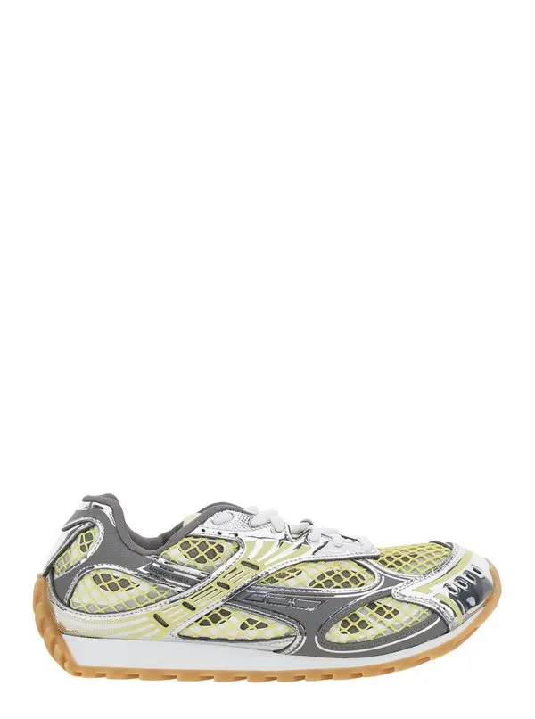 Bottega Veneta Orbit Lace Up Sneakers Technical Fishnet