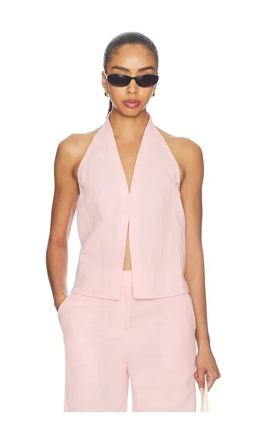 LOVERS AND FRIENDS Sandra Linen Top - Pink