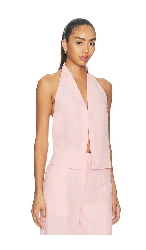 LOVERS AND FRIENDS Sandra Linen Halter Top