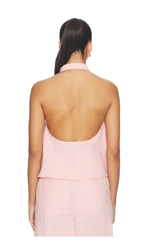 LOVERS AND FRIENDS Sandra Linen Halter Top