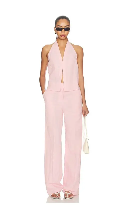 LOVERS AND FRIENDS Sandra Linen Halter Top