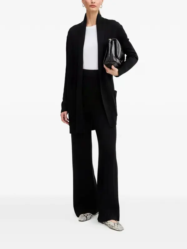 Armani Exchange Knitted Wide-leg Trousers - Black