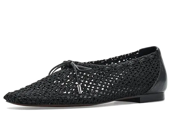 Madewell Mylie Ballet Flat- Fishnet Flat Shoes True - Black