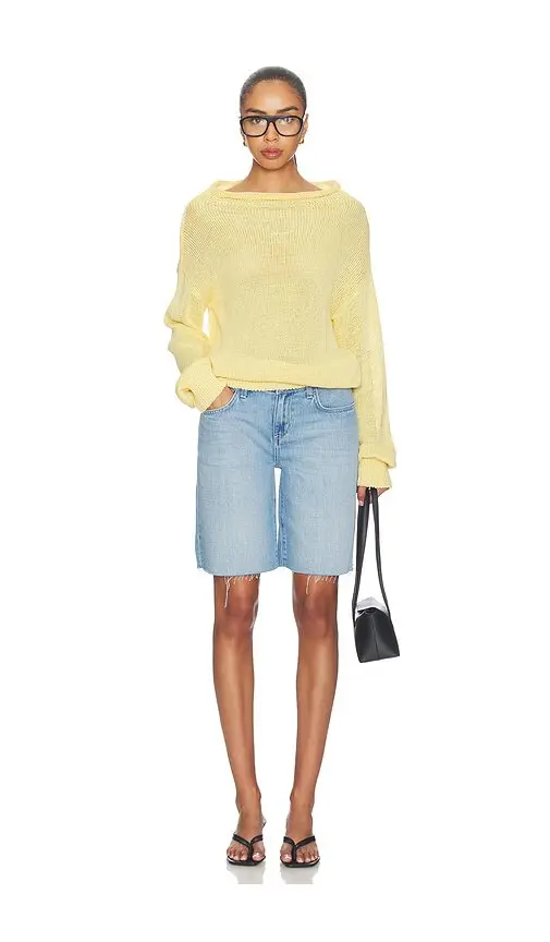 SEROYA Oro Knit Sweater In Yellow
