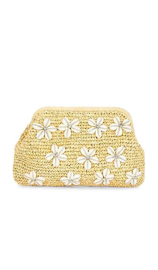 BTB LOS ANGELES Bloom Clutch In Tan
