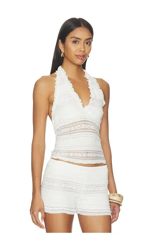 Free People X Intimately Fp Flirty Frills Halter Top