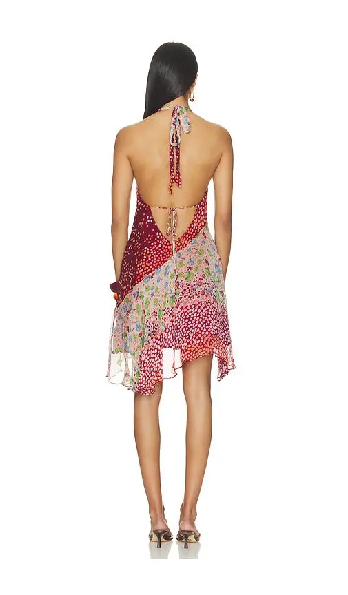 Free People Halterneck Mini Dress With Self-tie Closure