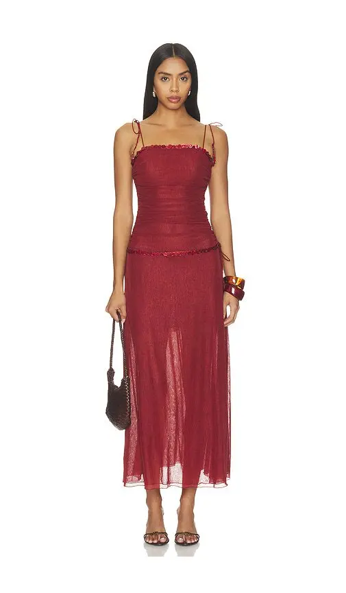 Free People Pearl Drift Maxi Dress In Rose - Paper Lantern
