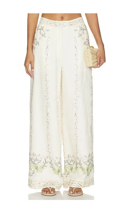 Agua Bendita Tota Anhelo Pant In Cream - Multicolor