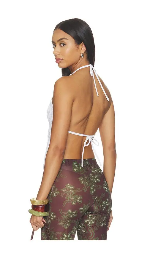 KETTEL ATELIER Finka Crochet Halterneck Top