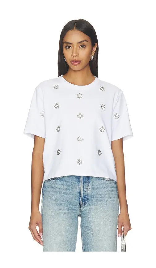 Veronica Beard Embellished Sebastian Tee - White