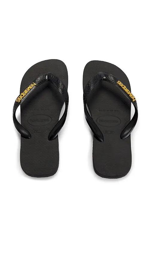 Havaianas Top Logo Metallic Sandal - Black