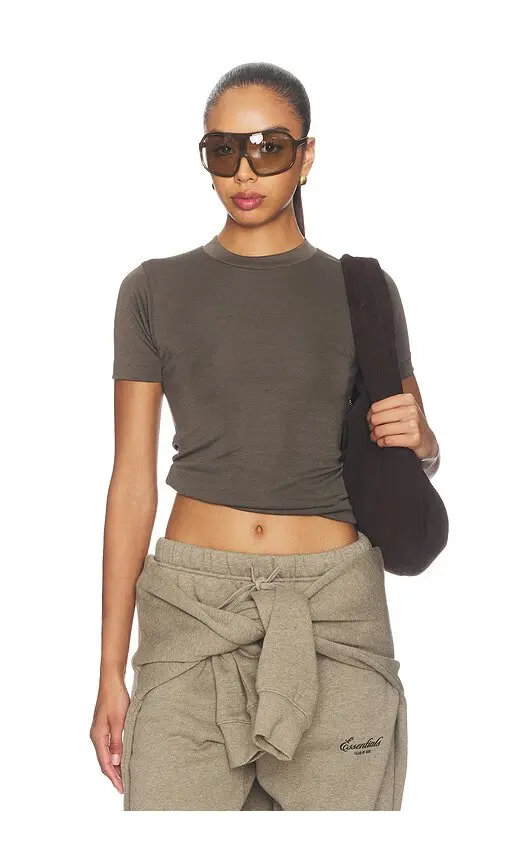 Fear Of God Fitted Short Sleeve Tee - Brown