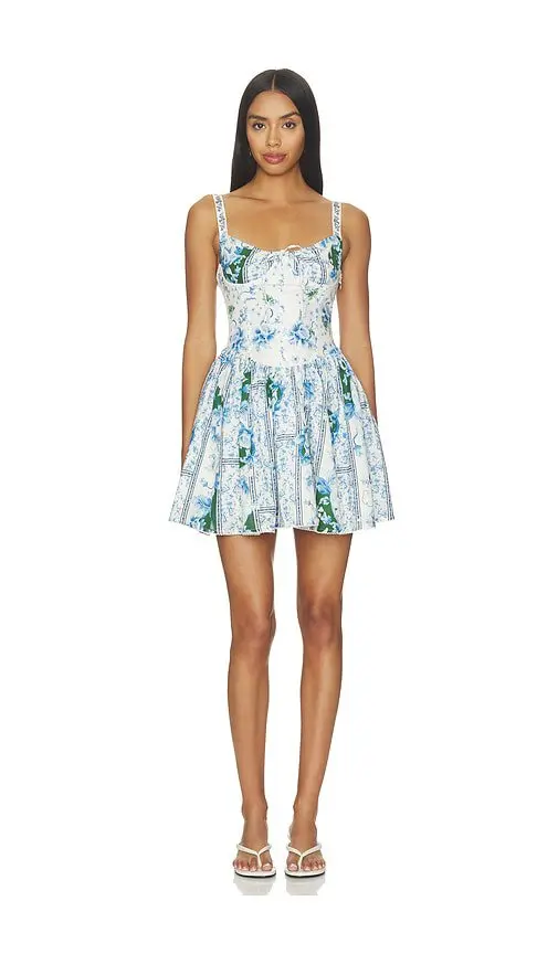 Agua Bendita Spring Ivy Dress In Blue - Multicolor