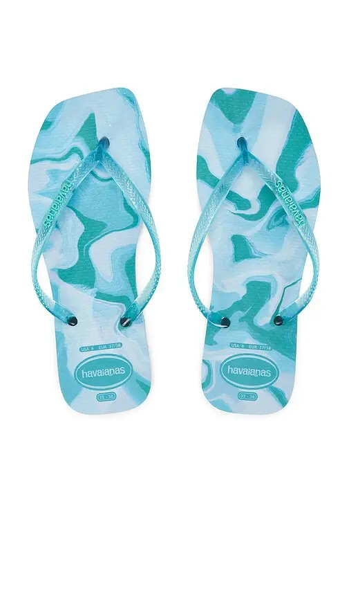 Havaianas Slim Square Jelly Sandal In Baby Blue - Lavender Blue