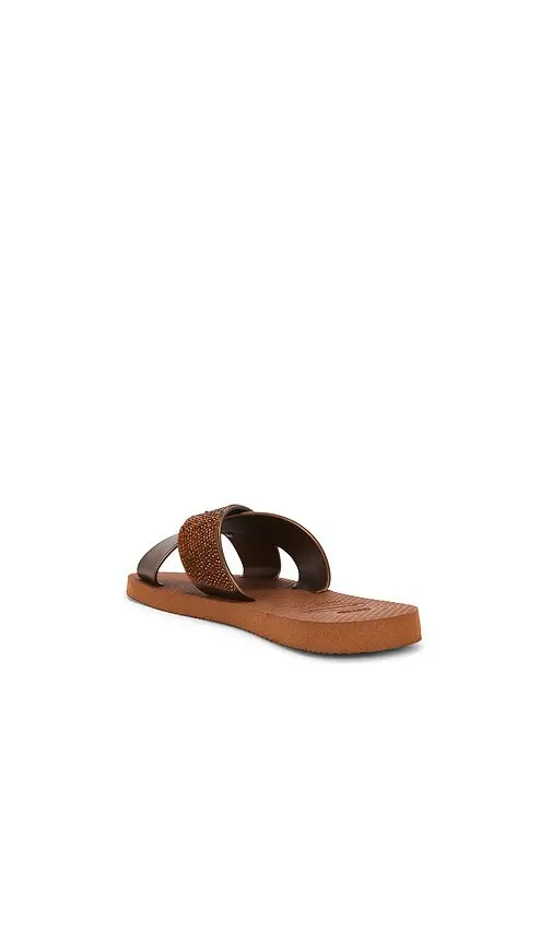 Havaianas Aqua Glow Embellished Metallic Strappy Sandals