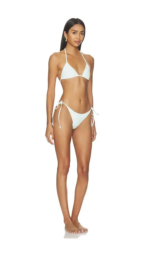LoveShackFancy Harbor Bikini In Mint