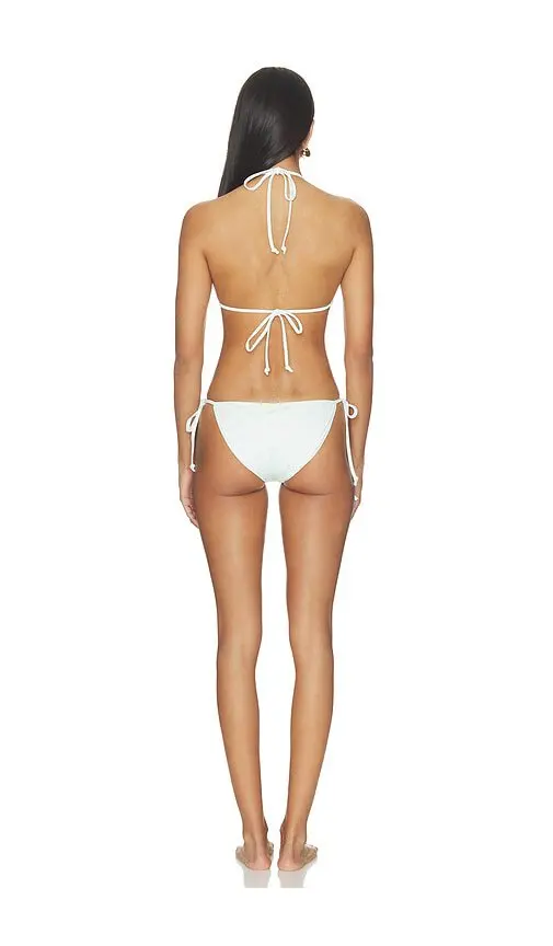 LoveShackFancy Harbor Bikini In Mint