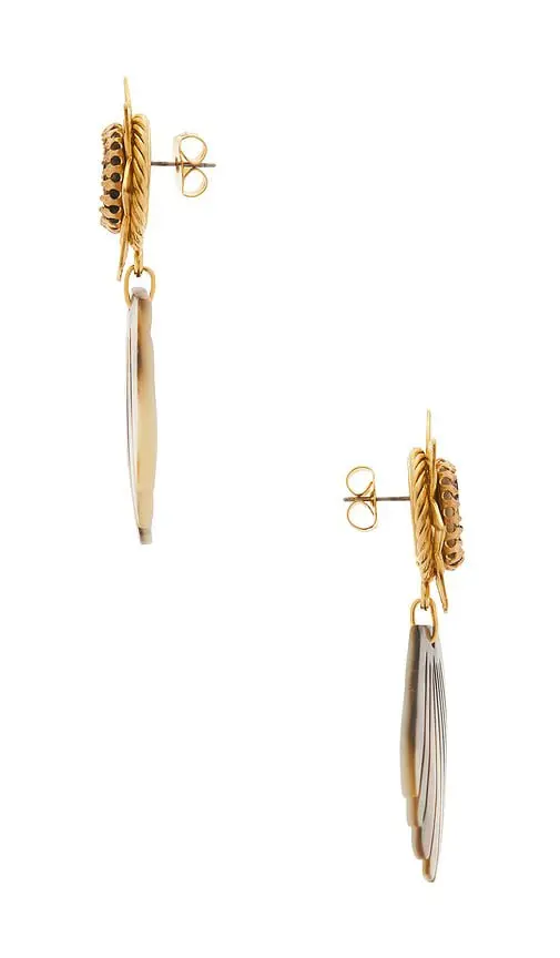 Brinker & Eliza Gold-plated Shell Drop Earrings