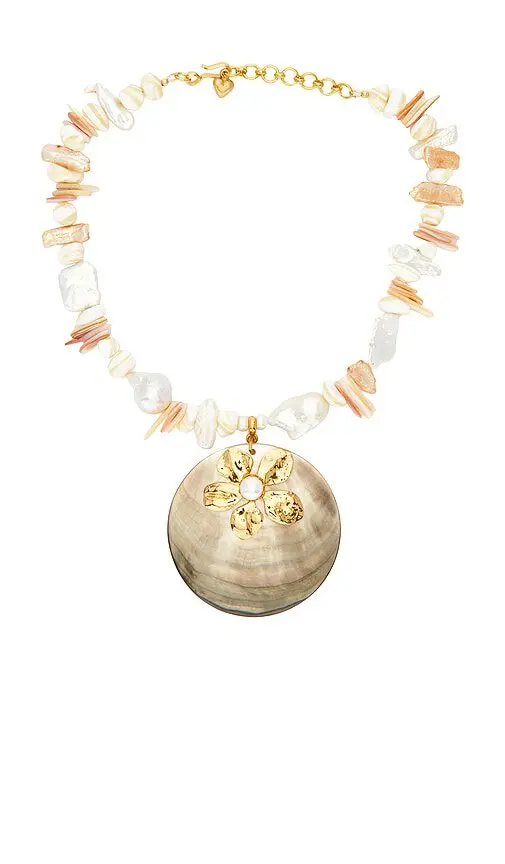 Brinker & Eliza Emme Necklace In White - Pearl,shell