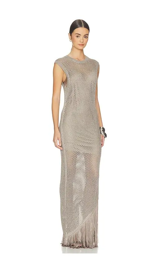 ALLSAINTS Jessie Metallic Knit Maxi Dress