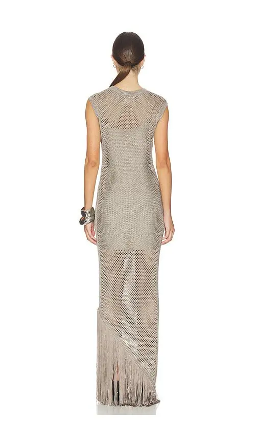 ALLSAINTS Jessie Metallic Knit Maxi Dress