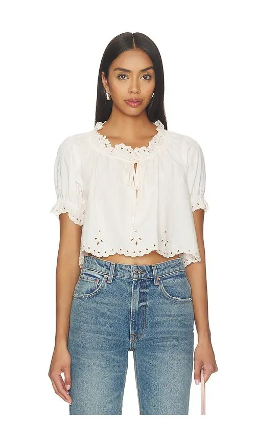 LOVERS AND FRIENDS Jasmine Top In Pink - Sheer Pink